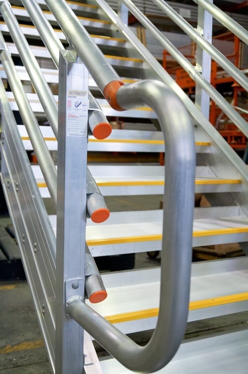 Access stairs for roof and plant