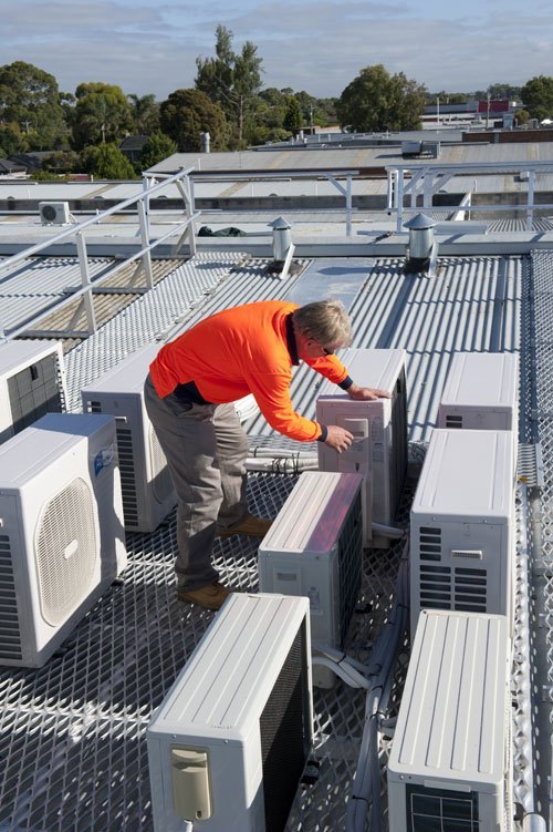 HVAC roof access systems