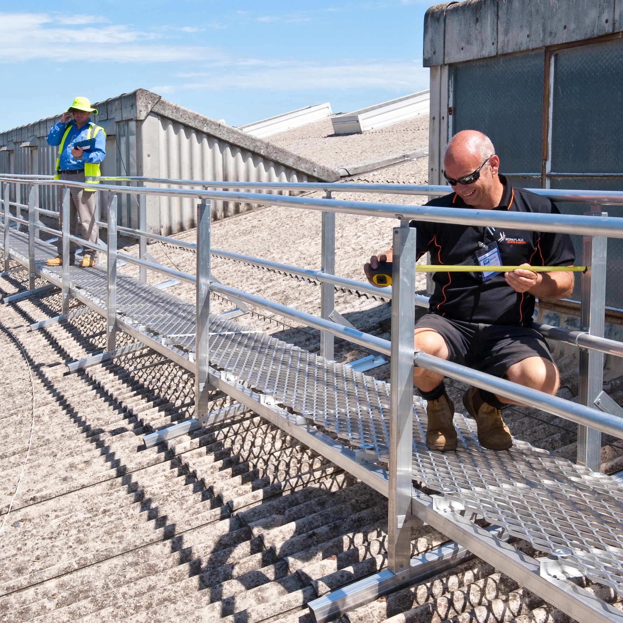 Roof Safety Guard Rails: Top Roof Access Hatch with Ladder